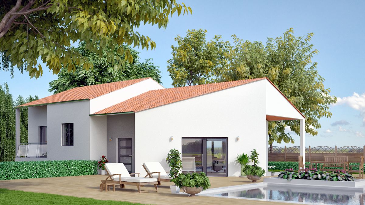 Ursy - maison contemporaine à demi niveau